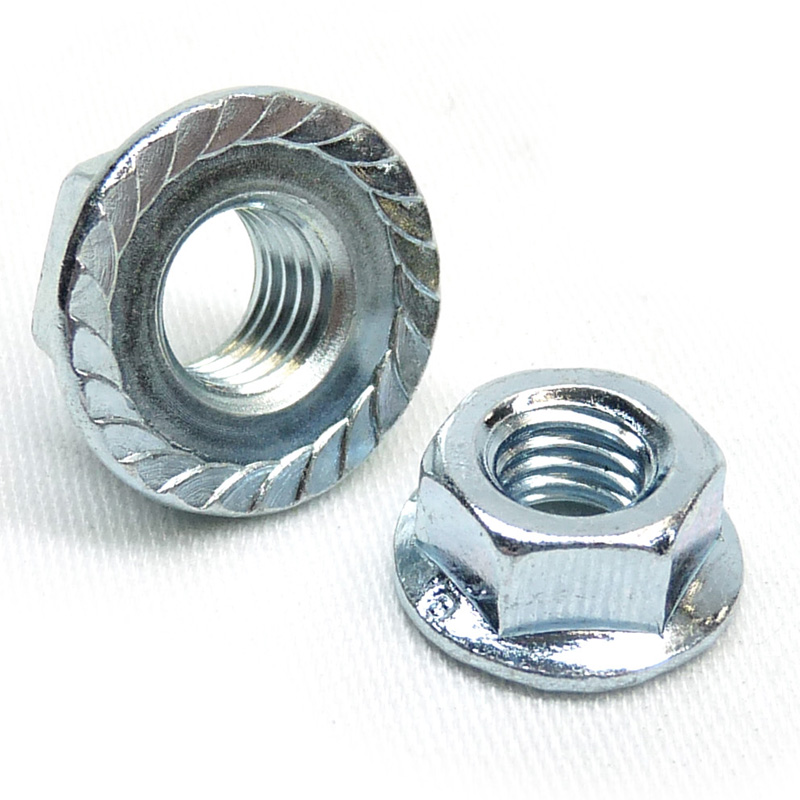 BZP Serrated Flange Nuts | Threaded Fastners - MIDFIX